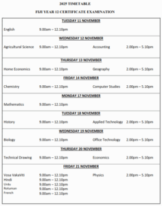 2026 National External Examination Timetable – Tilak High School